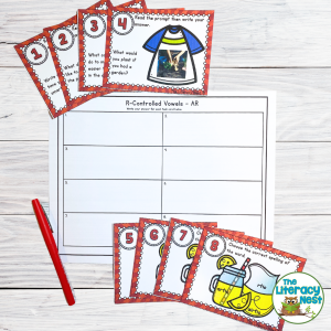 Summer Phonics Review Task Cards R-Controlled Vowels - The Literacy Nest