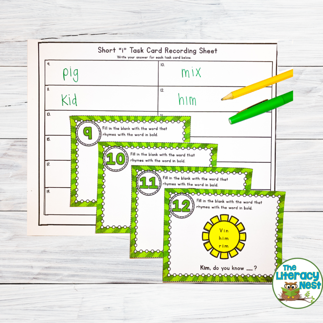 Summer Phonics Activities Task Cards Short Vowels Review - The Literacy ...