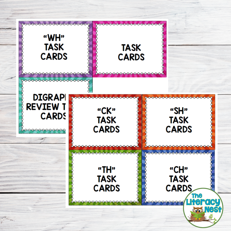 Summer Phonics Activities Task Cards for Digraphs with Orton-Gillingham ...