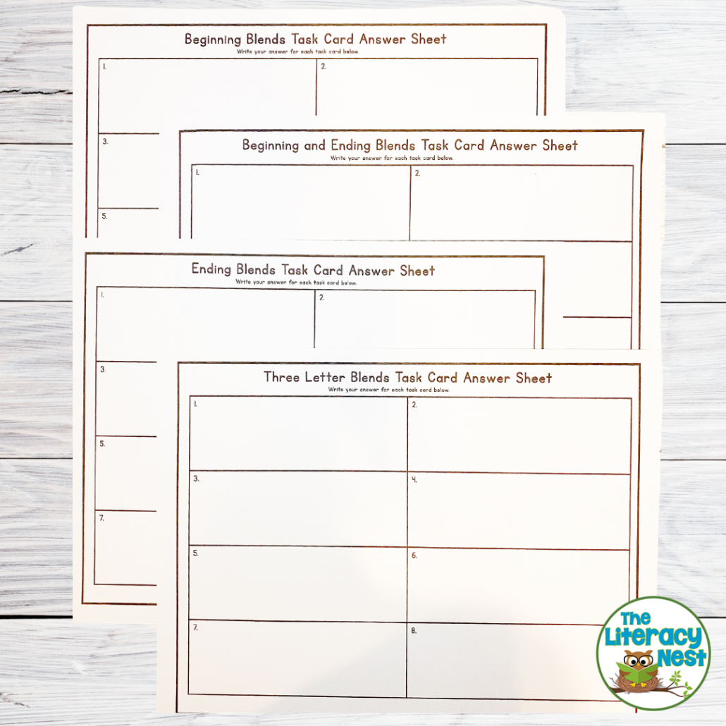 Summer Phonics Activities Task Cards Consonant Blends Review - The ...