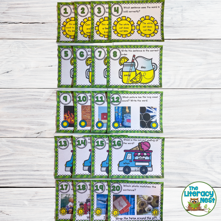 Summer Phonics Activities Tasks Cards for VCe Review - The Literacy Nest