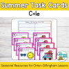 Summer Phonics Activities Task Cards for C + le Review - The Literacy Nest