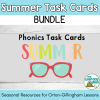 Summer Phonics Review Task Cards Bundle - The Literacy Nest