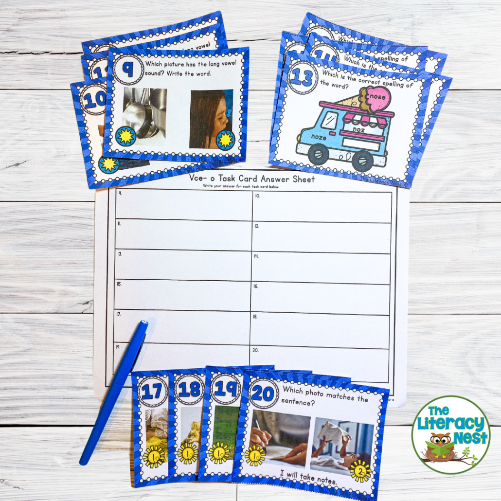 Summer Phonics Review Task Cards Bundle - The Literacy Nest
