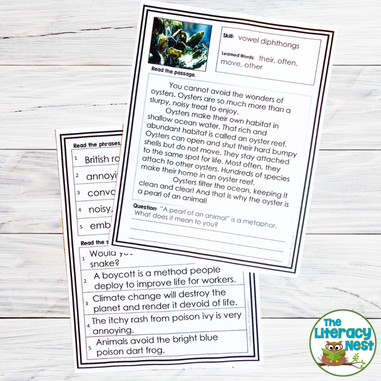 Orton-Gillingham Multisyllabic Words Decodable Passages - The Literacy Nest