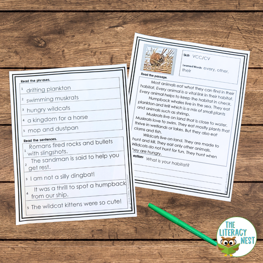 Decodable Passages for Syllable Division Multisyllabic Words with ...