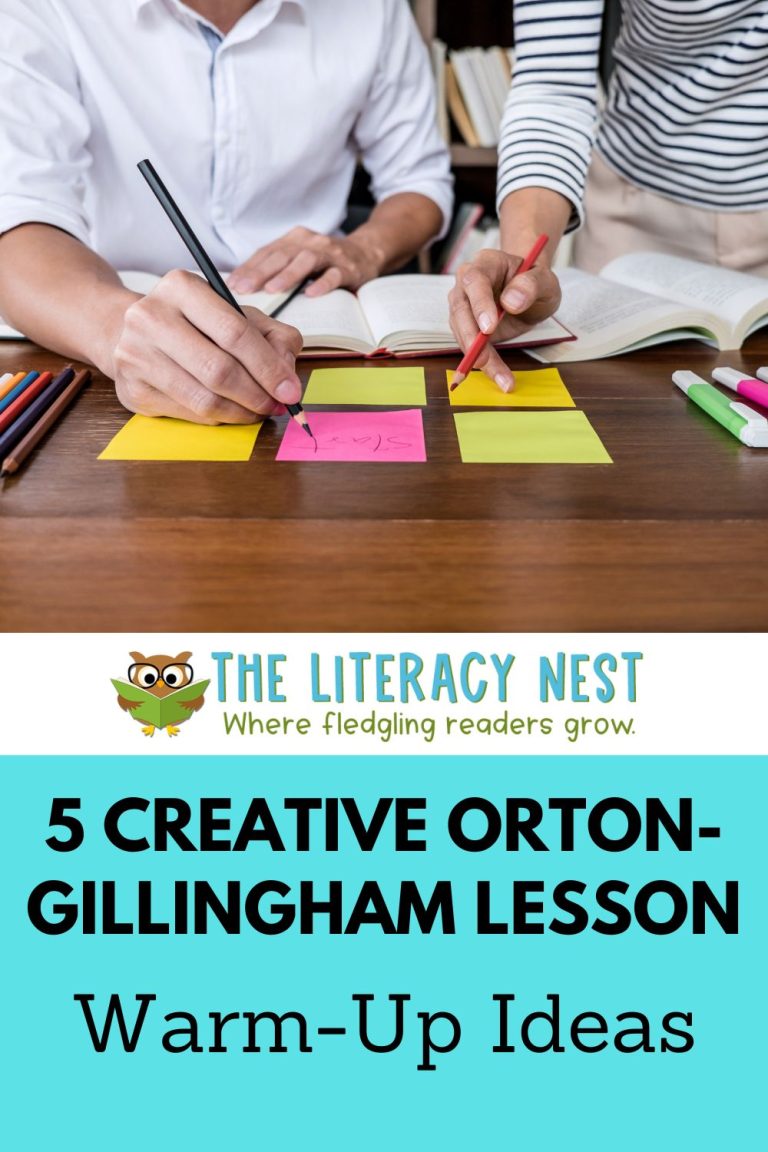 5 Creative Orton-Gillingham Lesson Warm-Up Ideas! - The Literacy Nest