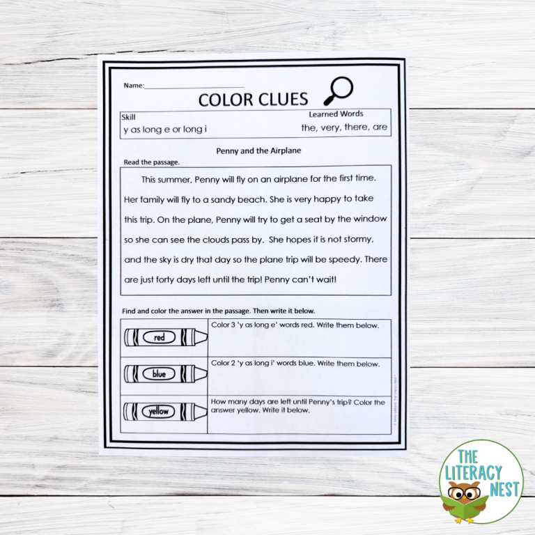 Color Code Decodable Reading Passages with Comprehension Questions ...
