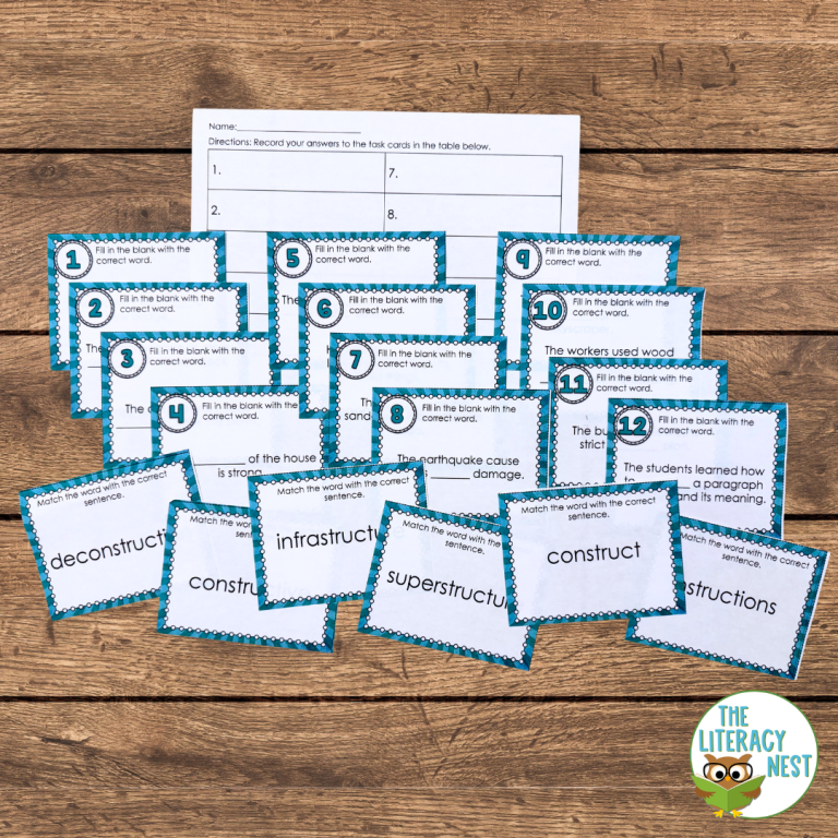 Morphology Activities Latin Roots Task Cards - The Literacy Nest