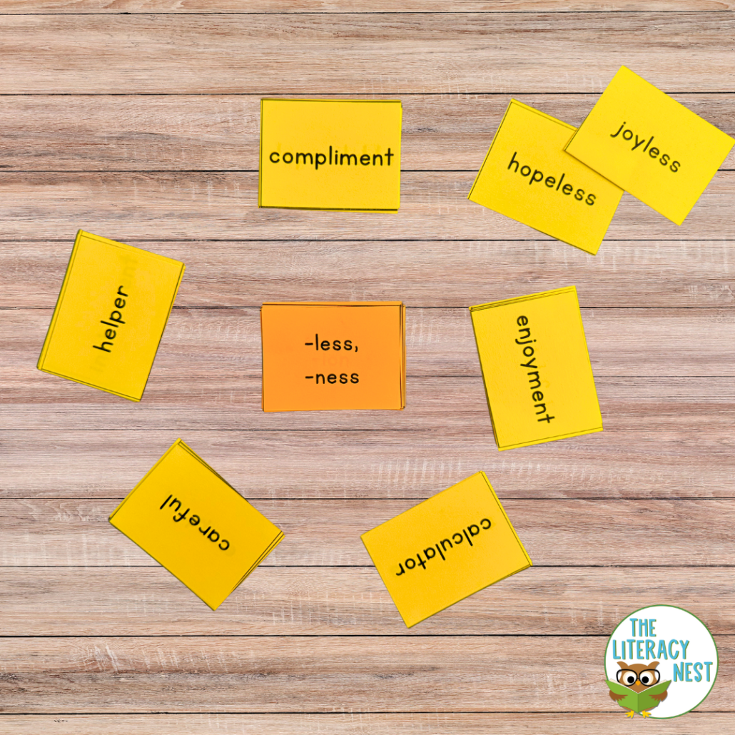 Suffix Pick-Up A Morphology Card Game Part 2 - The Literacy Nest