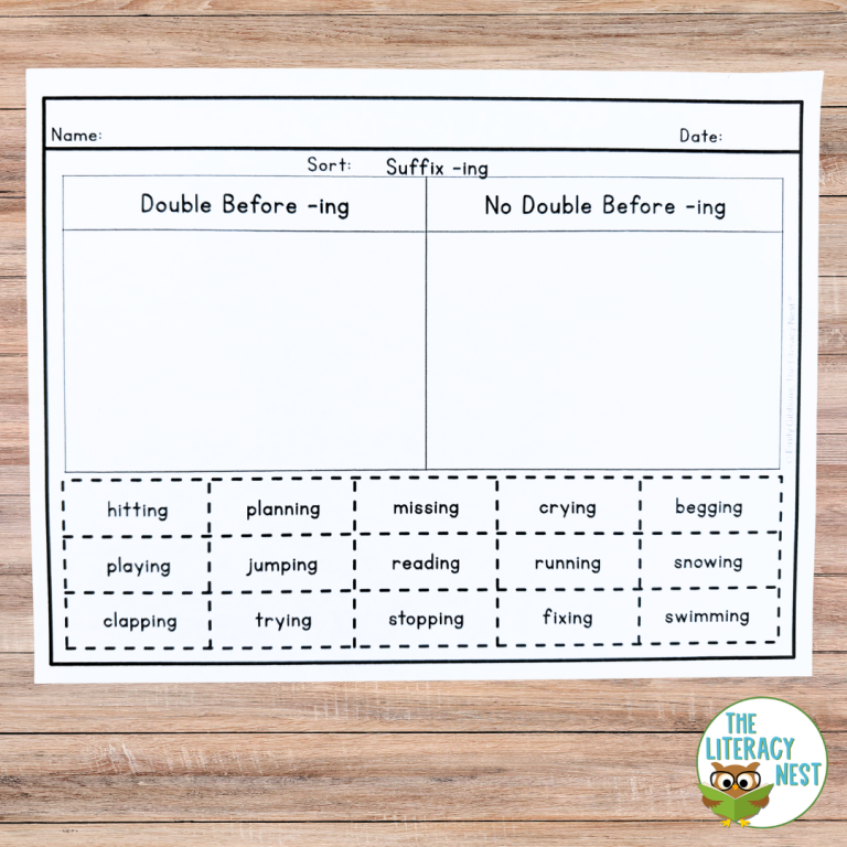 Morphology Word Sorts Compound Words & Suffixes - The Literacy Nest