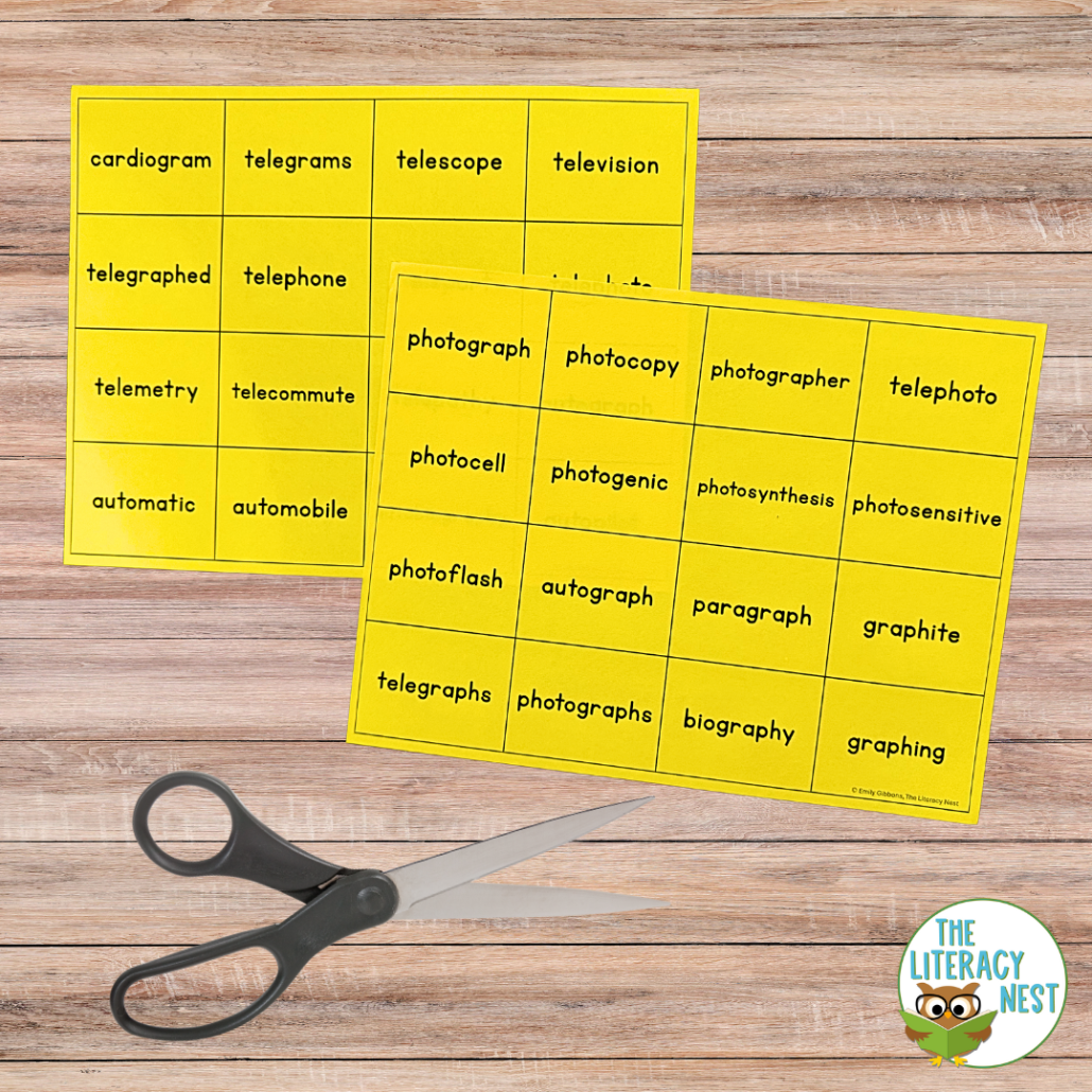 Morphology Games BUNDLE Pick Up Games Suffixes Prefixes Latin Roots ...