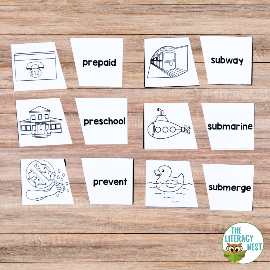 Prefix Cut and Match Puzzles Morphology Practice for Reading & Spelling ...