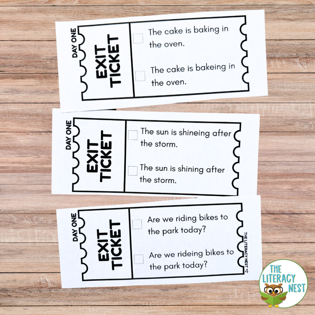 E Drop Rule Exit Tickets Spelling Rule Practice for Structured Literacy ...