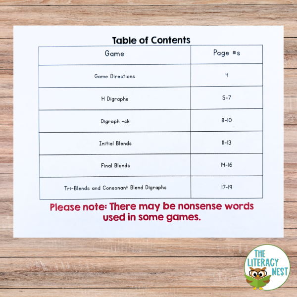 Digraphs and Consonant Blends: Games Four-in-a-Row Phonics Activities ...