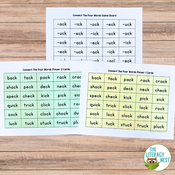 Digraphs and Consonant Blends: Games Four-in-a-Row Phonics Activities ...