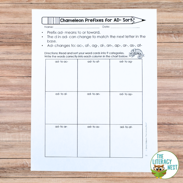 Chameleon Prefixes: AD- to AC-, AS- AT- Assimilated Prefixes Spelling ...