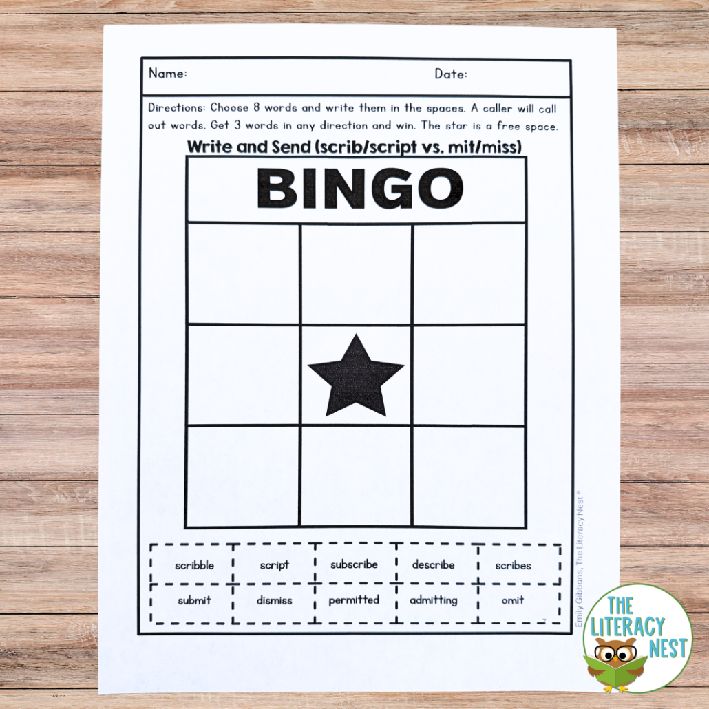 Morphology BINGO Games for Latin Roots and Bases - The Literacy Nest